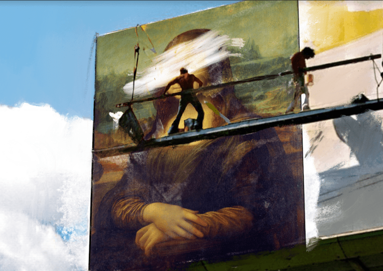 The erasure of Mona Lisa – Rusty'sArtWerk